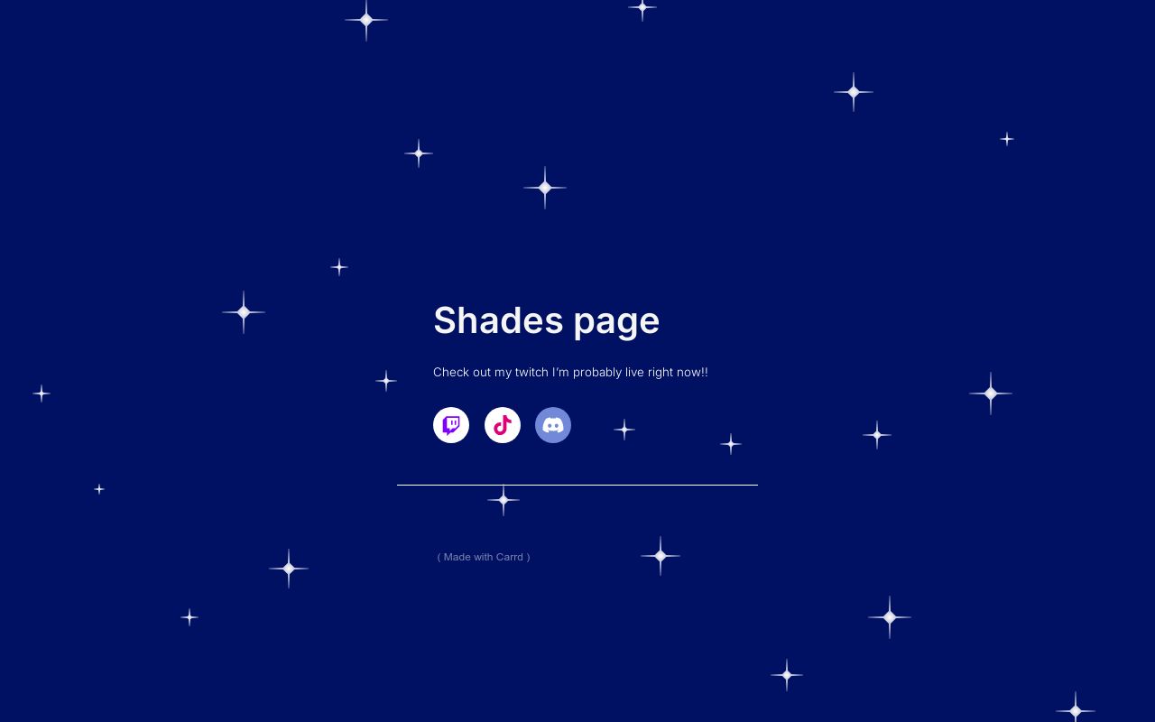 Shades page
